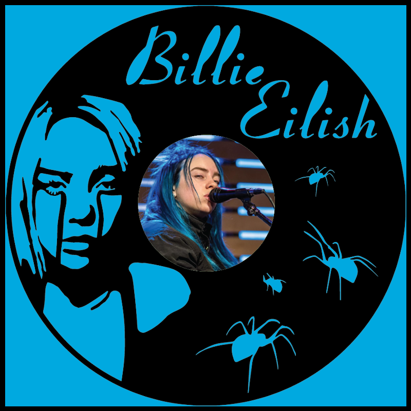 Billie Eilish Spiders – Carved Vinyl Record Art Decor – Astro Vinyl Art