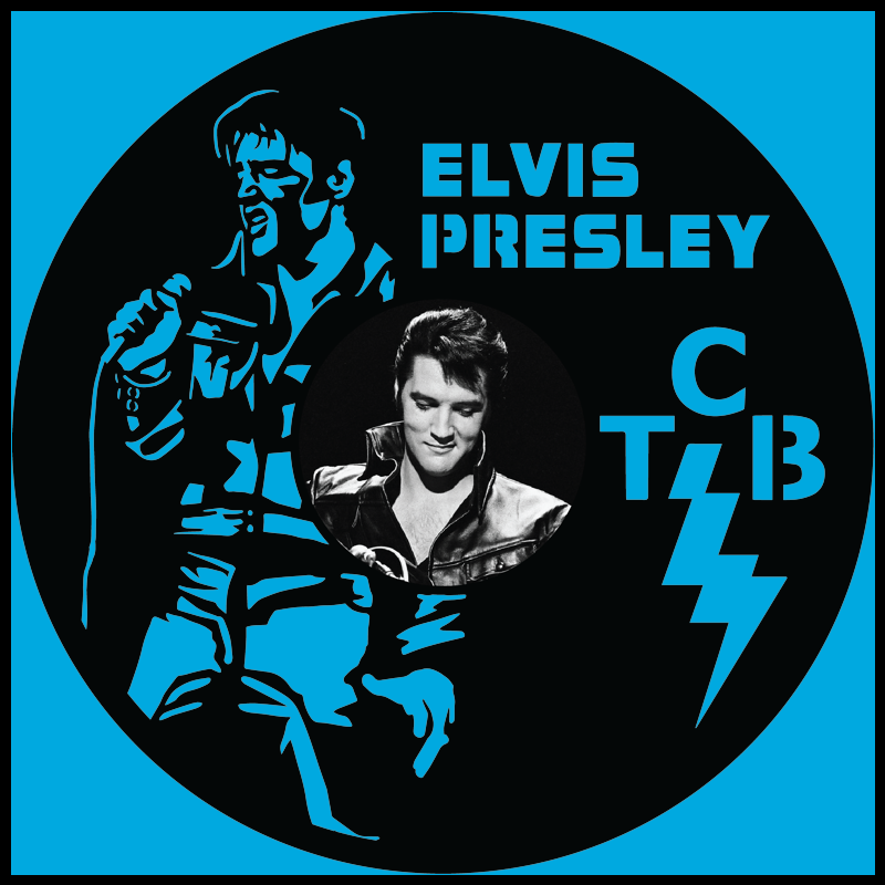 Elvis Presley Tcb – Carved Vinyl Record Art Decor – Astro Vinyl Art