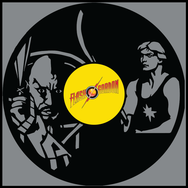 Flash Gordan – Carved Vinyl Record Art Decor – Astro Vinyl Art
