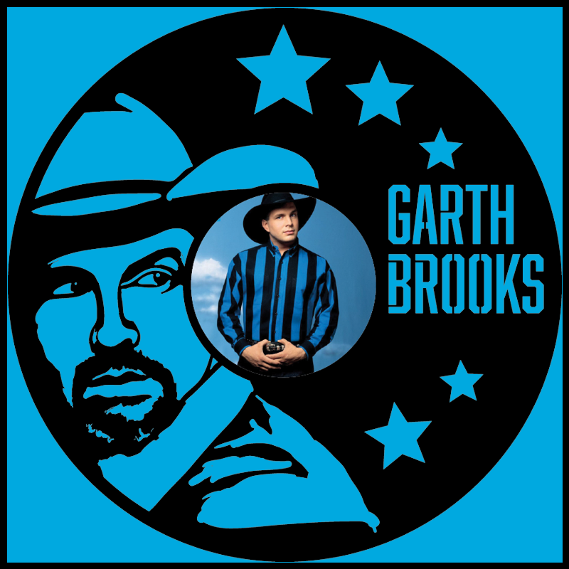 Garth Brooks – Carved Vinyl Record Art Decor – Astro Vinyl Art