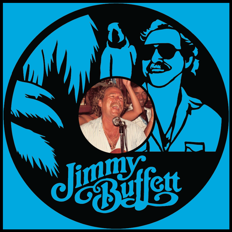Jimmy Buffett – Carved Vinyl Record Art Decor – Astro Vinyl Art