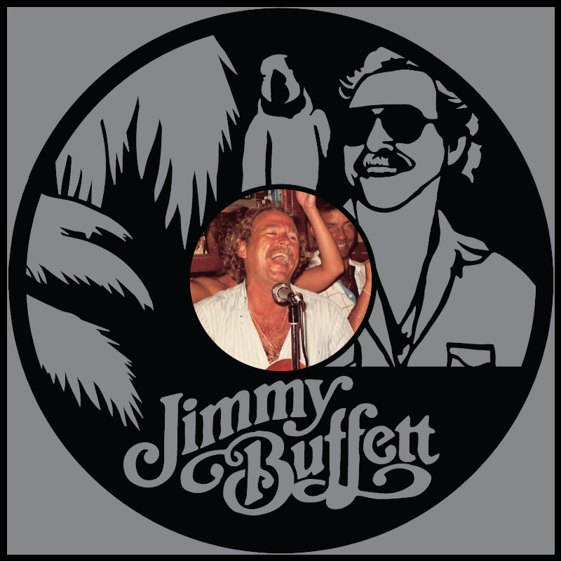 Jimmy Buffett – Carved Vinyl Record Art Decor – Astro Vinyl Art