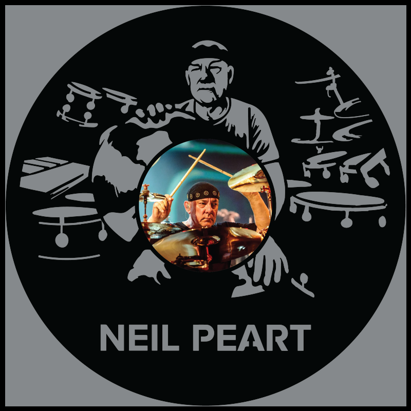 Neil Peart – Carved Vinyl Record Art Decor – Astro Vinyl Art