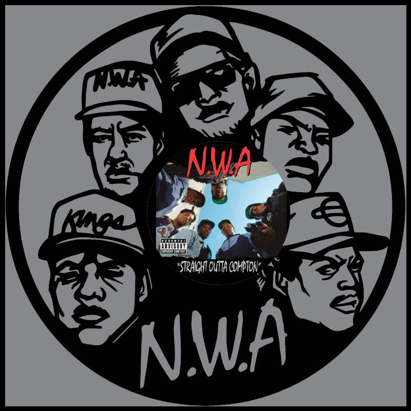 Nwa – Carved Vinyl Record Art Decor – Astro Vinyl Art