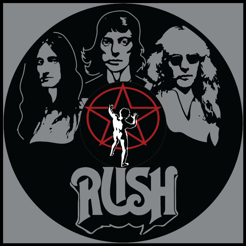Rush Faces – Carved Vinyl Record Art Decor – Astro Vinyl Art