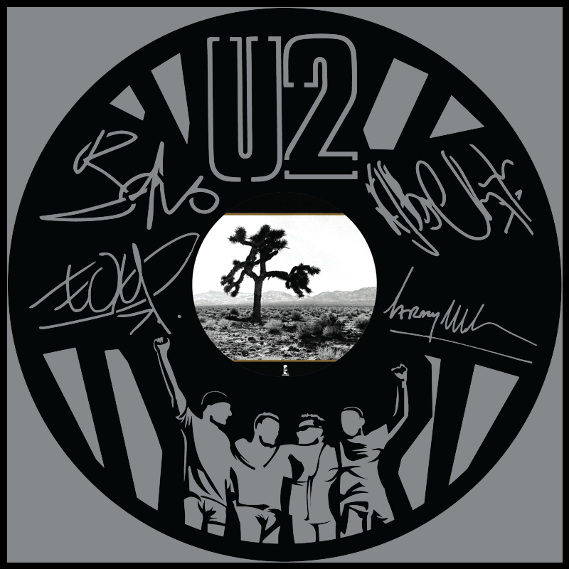 U2 – Carved Vinyl Record Art Decor – Astro Vinyl Art